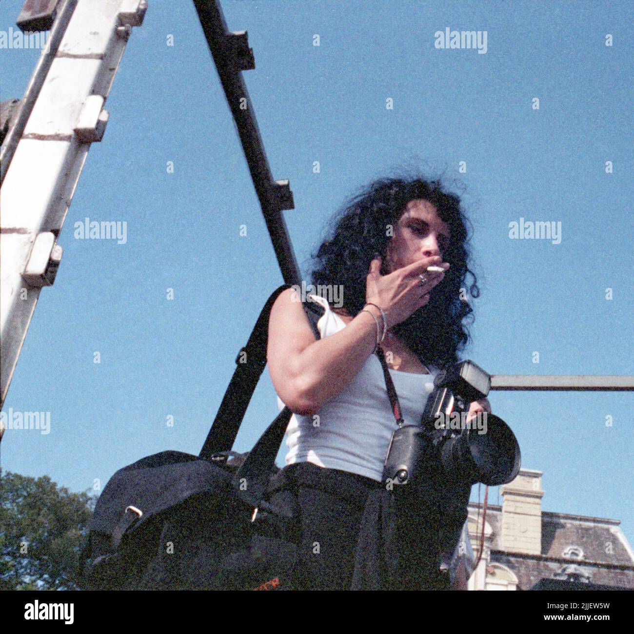 Female photographer, Sofia, Bulgaria, circa 2005 Stock Photo - Alamy
