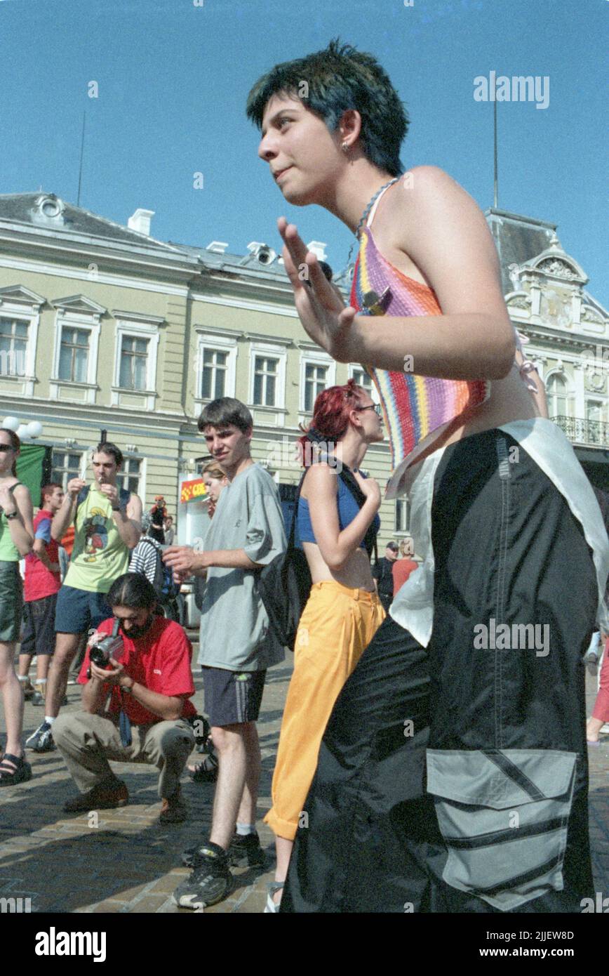 Street parade, Tsar Liberator blvd., Sofia, Bulgaria, circa 2005 Stock ...