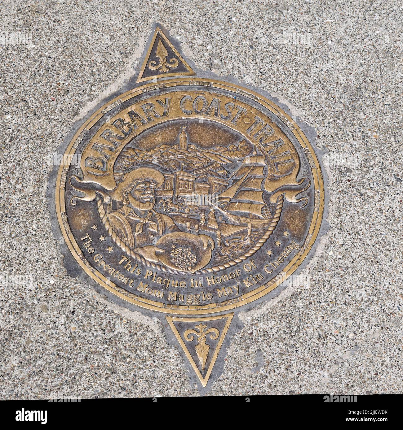 SAN FRANCISCO, CALIFORNIA - April 25, 2022: The Barbary Coast Trail ...