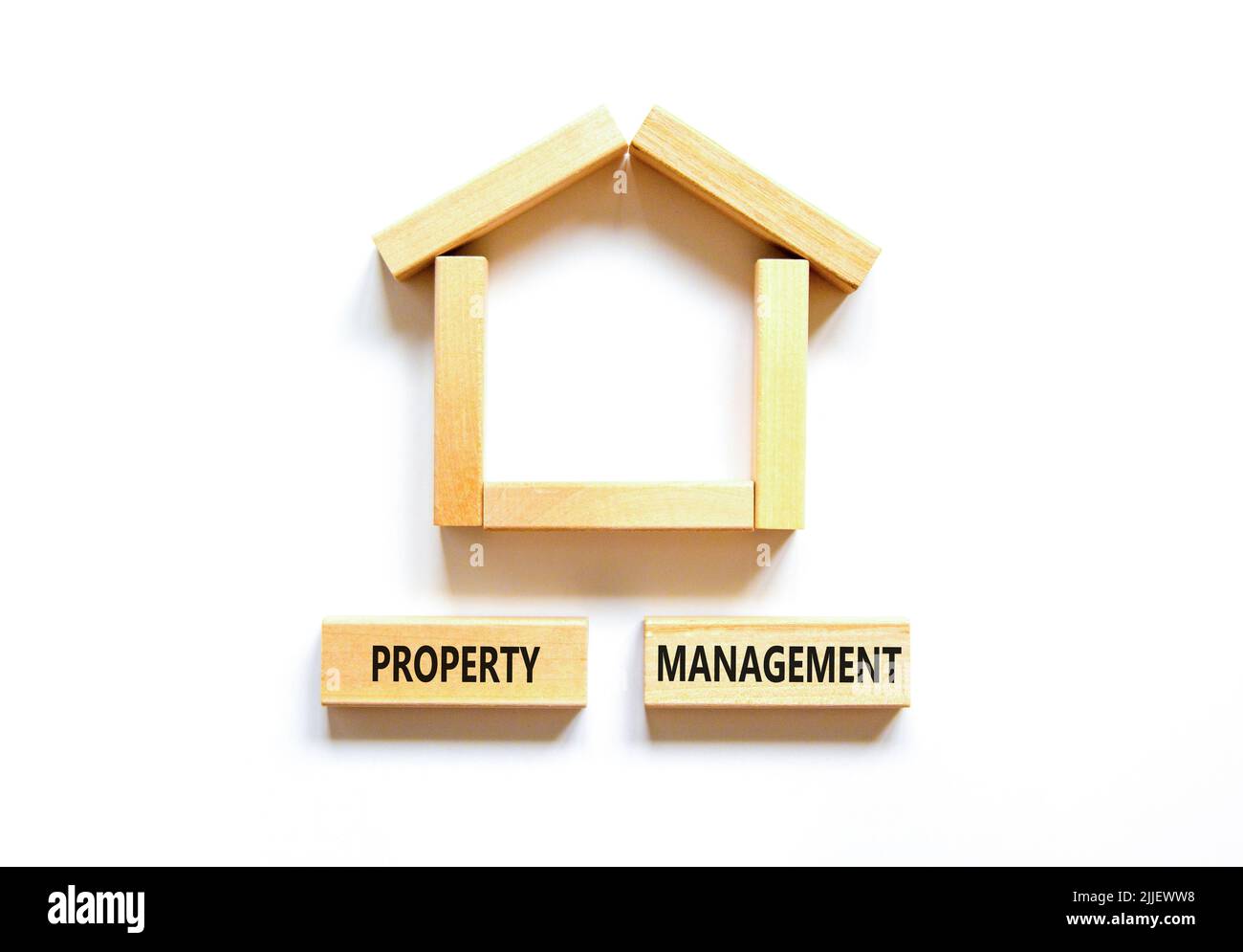 Property management symbol. Concept words Property management on wooden ...