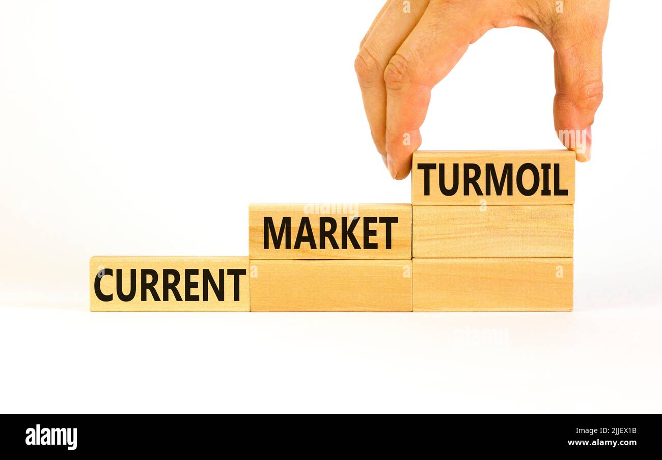 Current market turmoil symbol. Concept words Current market turmoil on ...