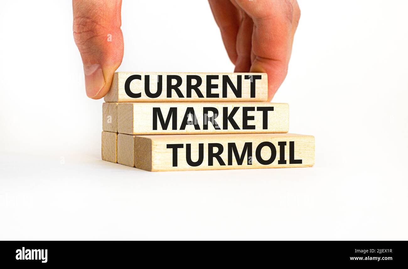 Current market turmoil symbol. Concept words Current market turmoil on ...
