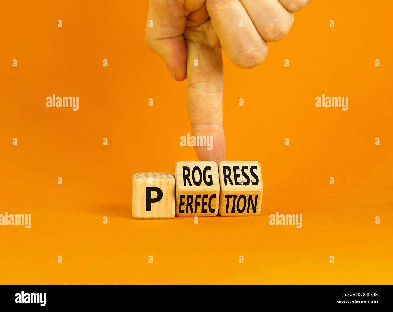 Progress or perfection symbol. Concept words Progress or Perfection on ...