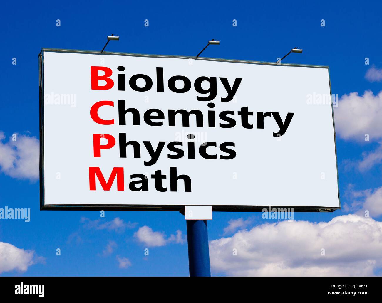 BCPM biology chemistry physics math symbol. Concept words BCPM biology chemistry physics math on ...