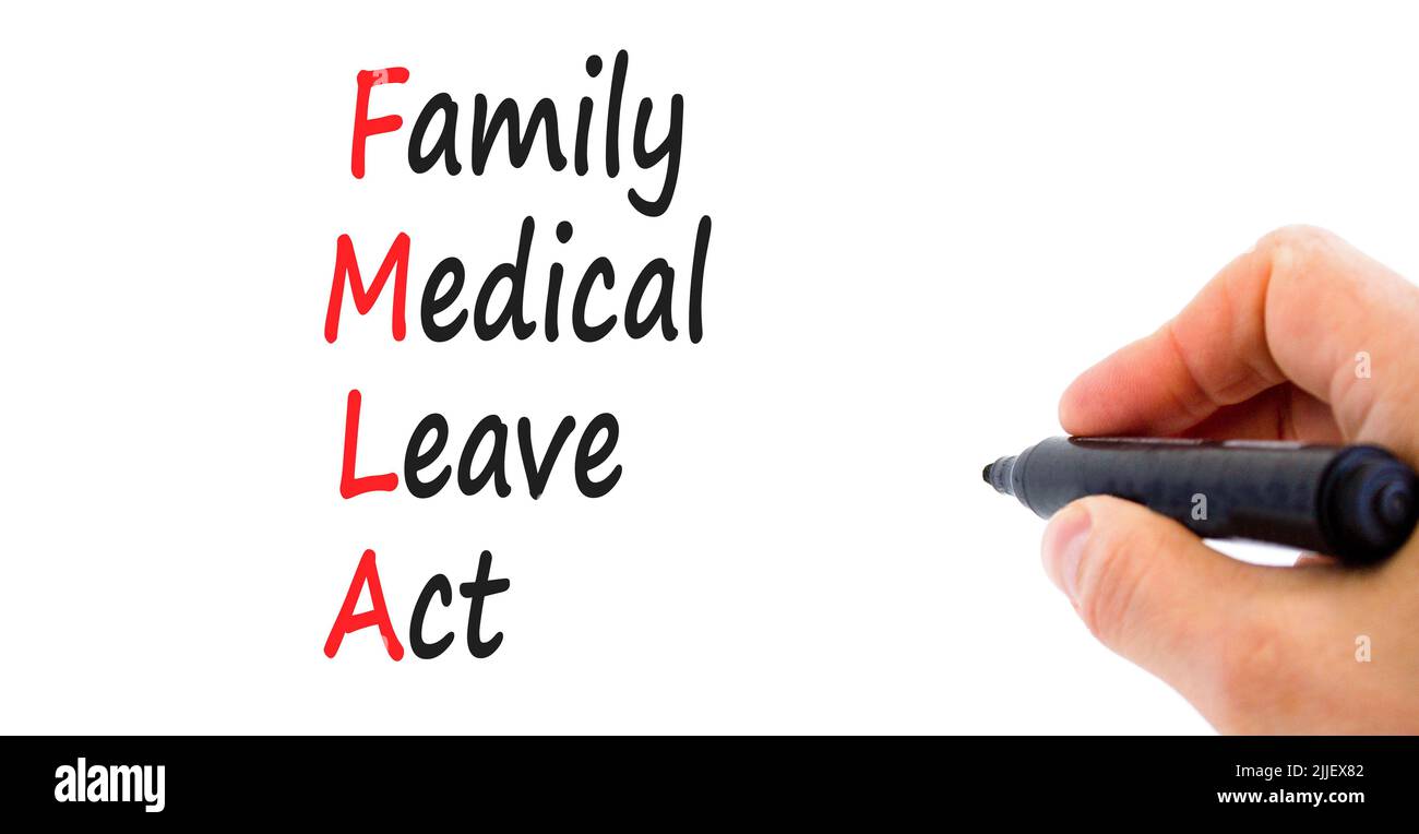 FMLA family medical leave act symbol. Concept words FMLA family medical ...