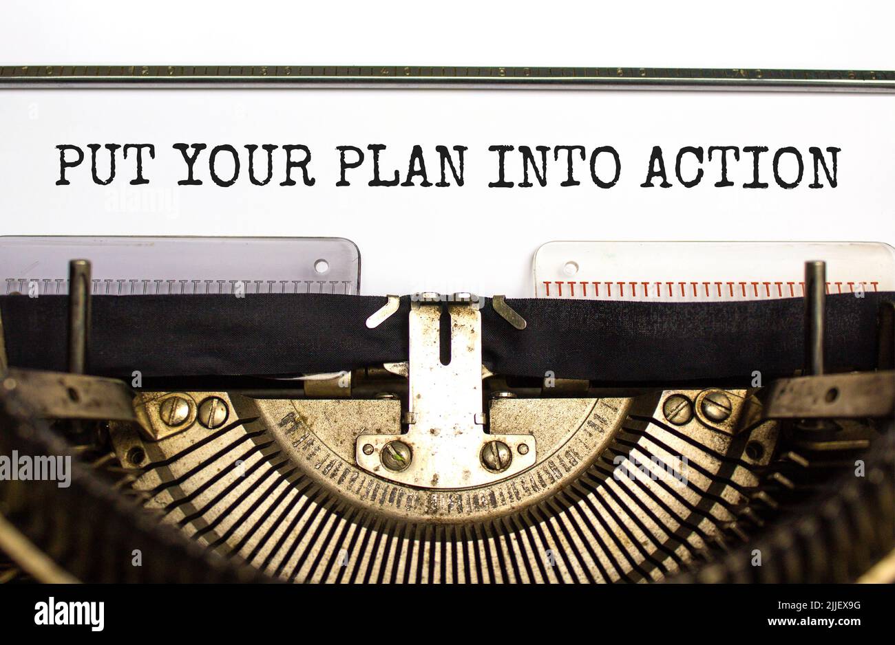 Put your plan into action symbol. Concept words Put your plan into ...