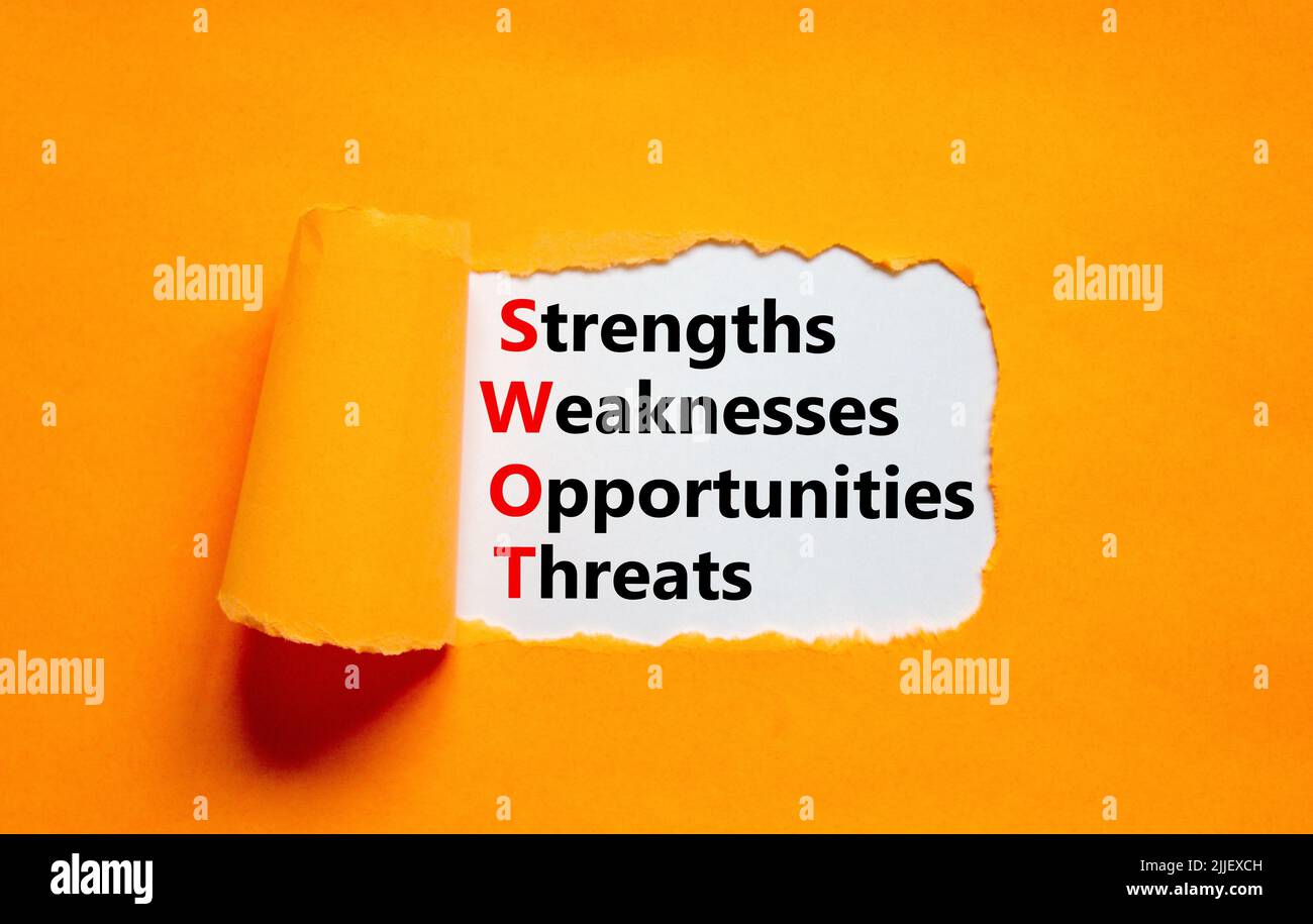 SWOT strengths weaknesses opportunities symbol. Concept words SWOT ...