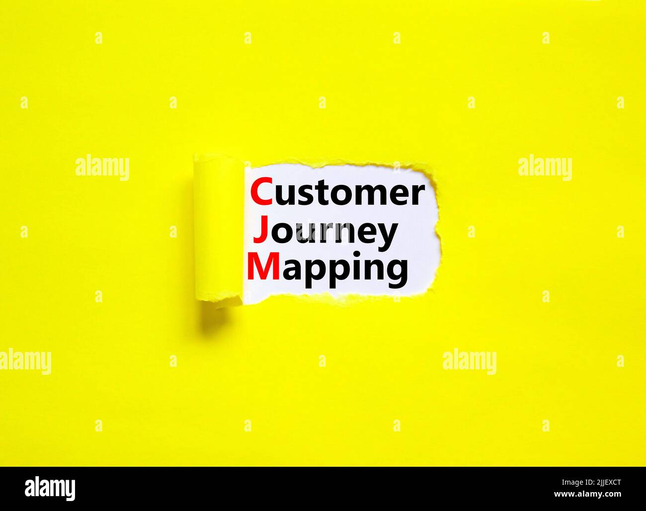 CJM customer journey mapping symbol. Concept words CJM customer journey ...