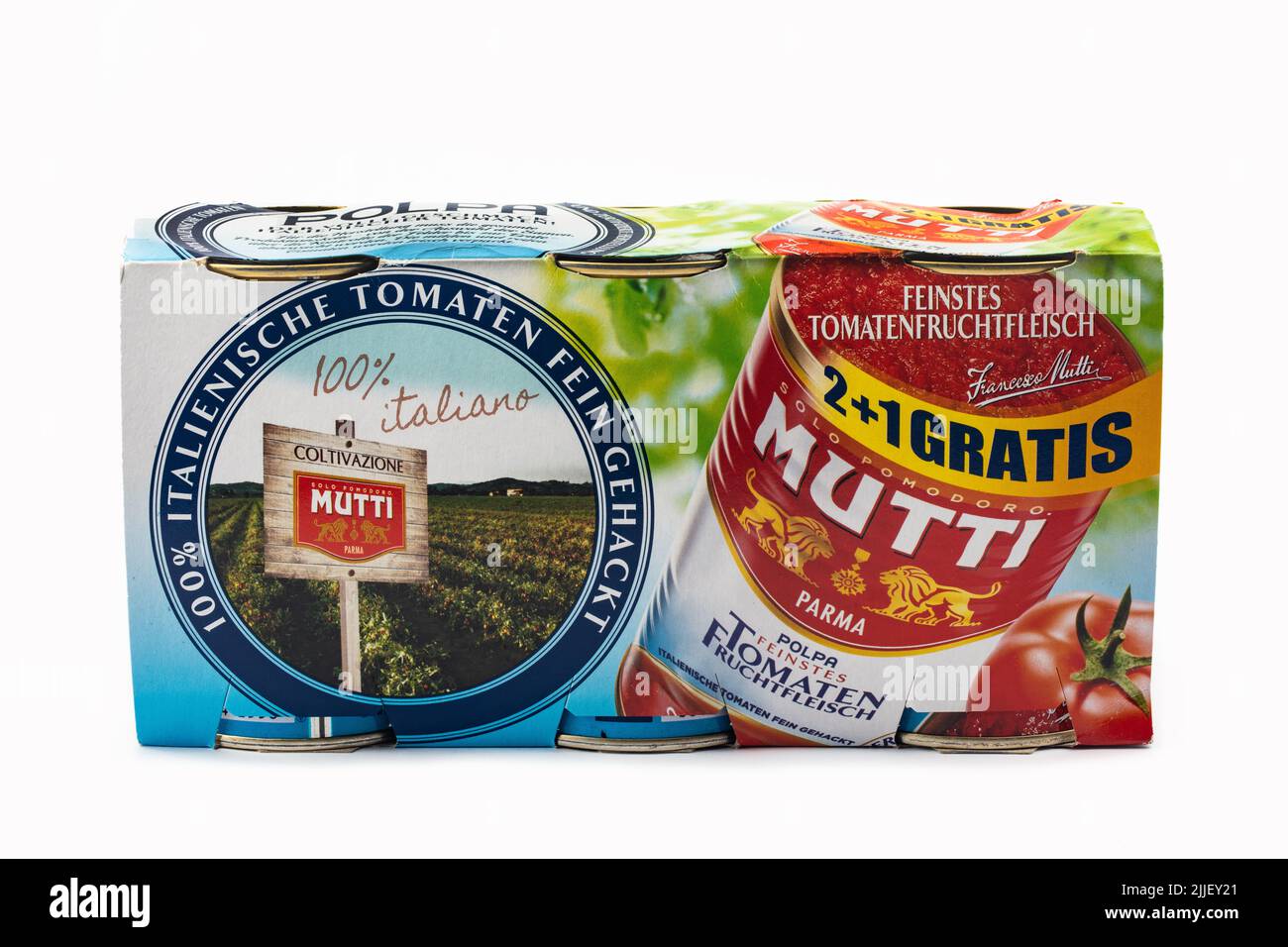 WETZLAR; GERMANY 2022-07-14: MUTTI (Tomato pulp) from Mutti. Mutti ...