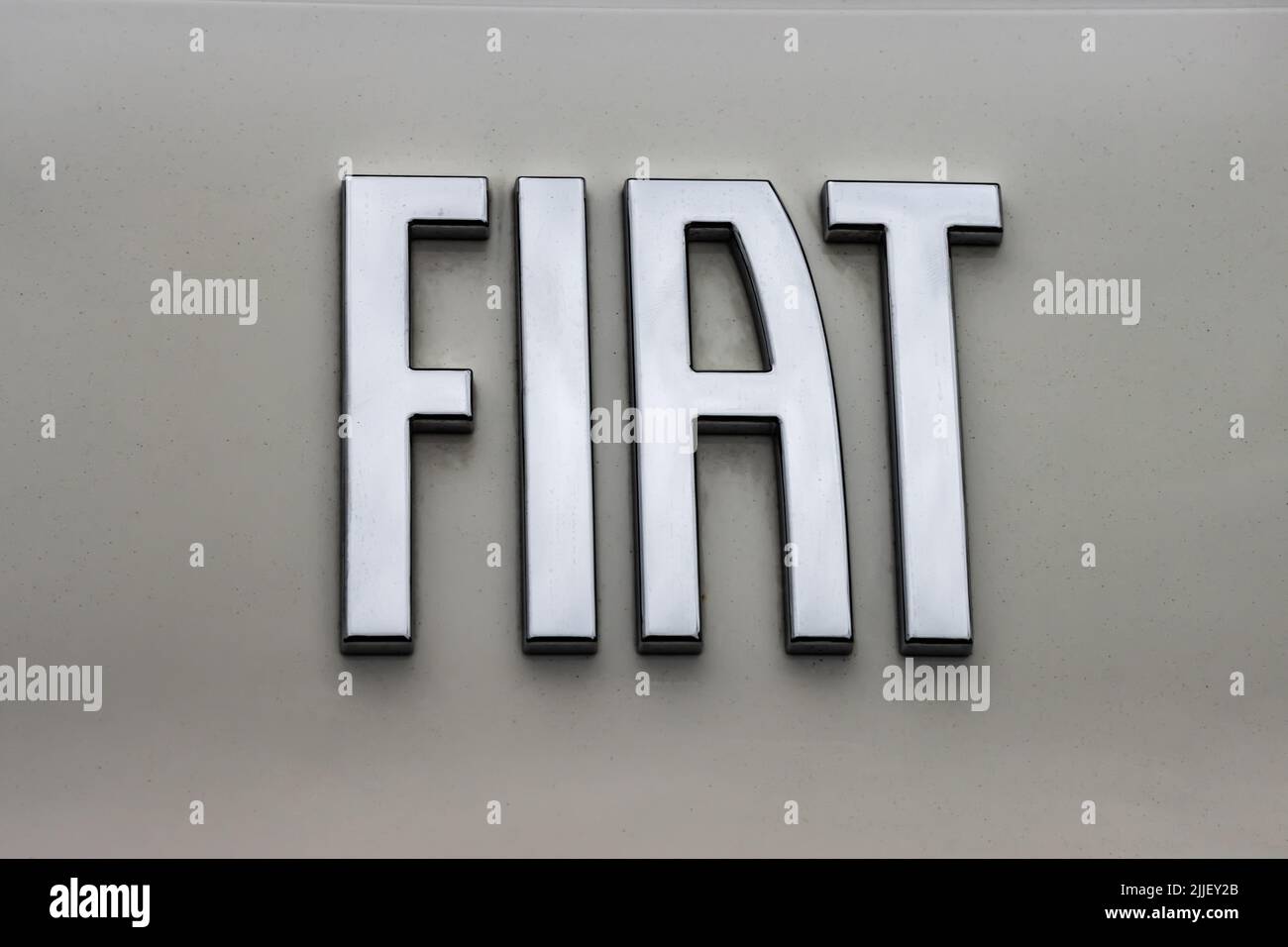 WETZLAR, GERMANY 2022-04-23: FIAT LOGO. Founded in 1899 in Italy, in ...