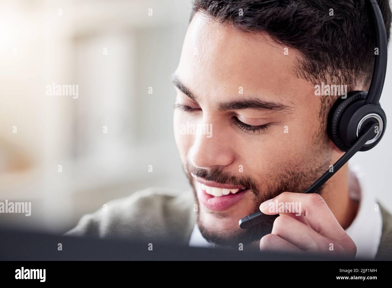 Call center young man hi-res stock photography and images - Alamy