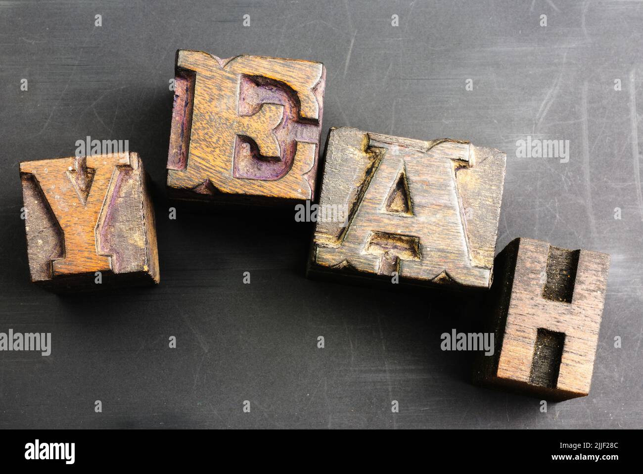 Word text made wooden hi-res stock photography and images - Alamy