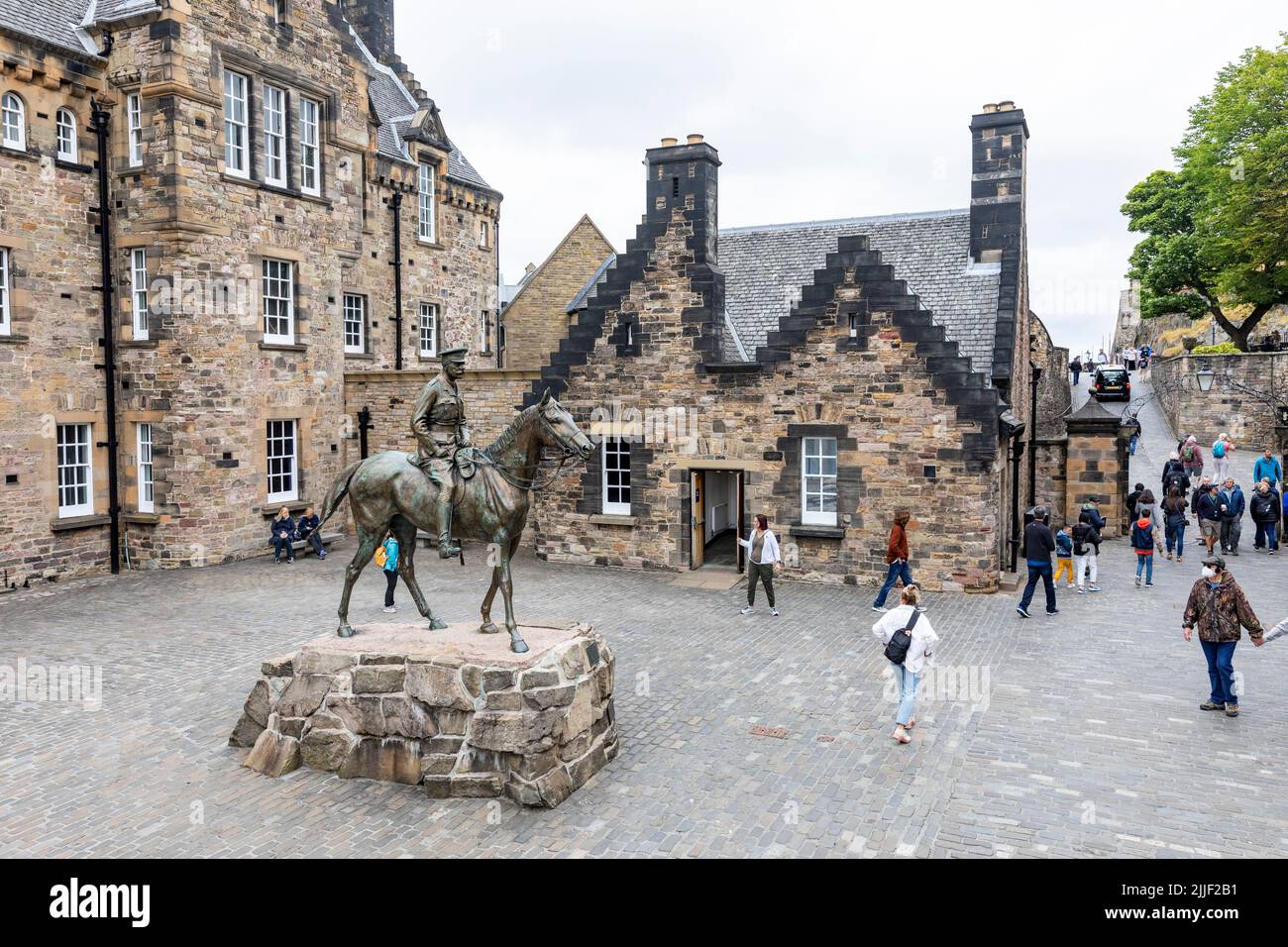 Statue of Sir Douglas Haig, Earl Haig in hospital square at Edinburgh ...