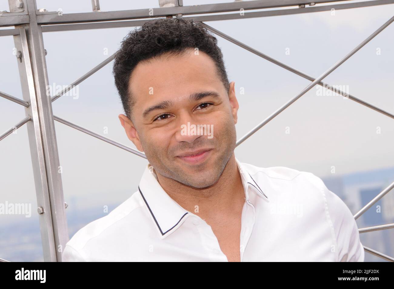 Actor Corbin Bleu visits The Empire State Building to promote season 3 ...