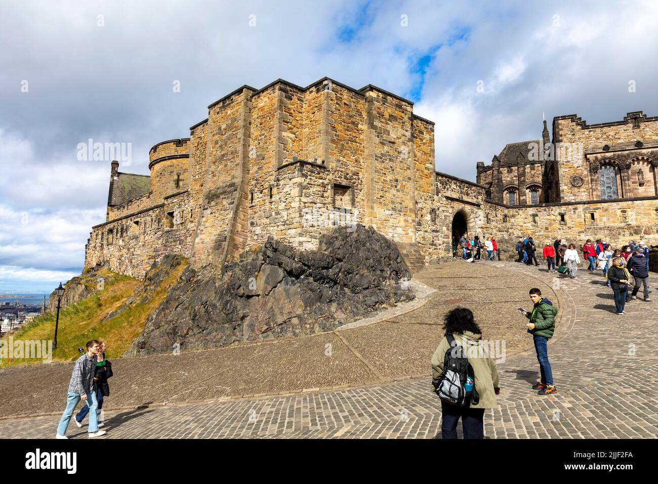 Edinburgh castle in the city centre popular tourist attraction and key ...