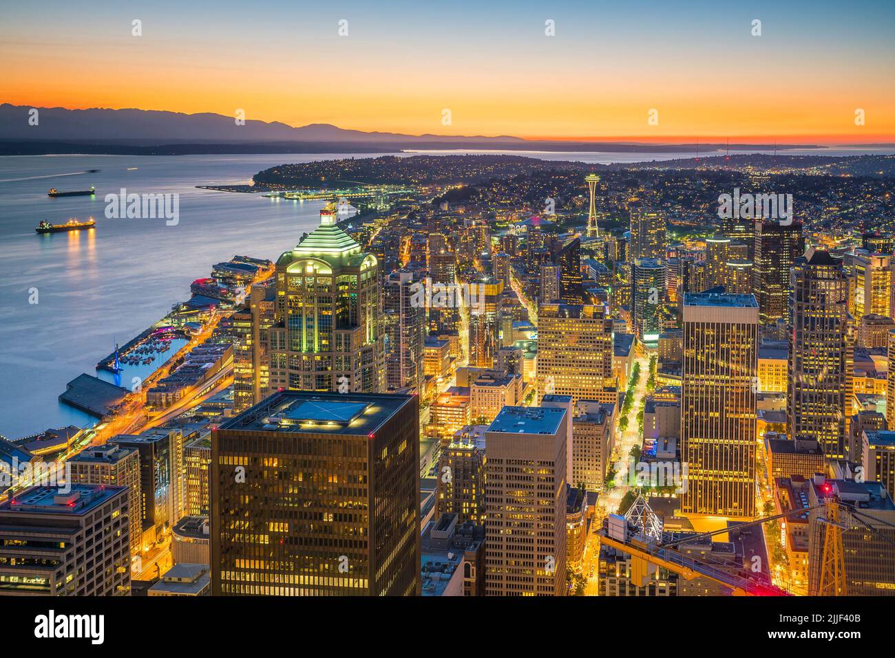 View of downtown Seattle skyline in Seattle Washington, USA Stock Photo ...