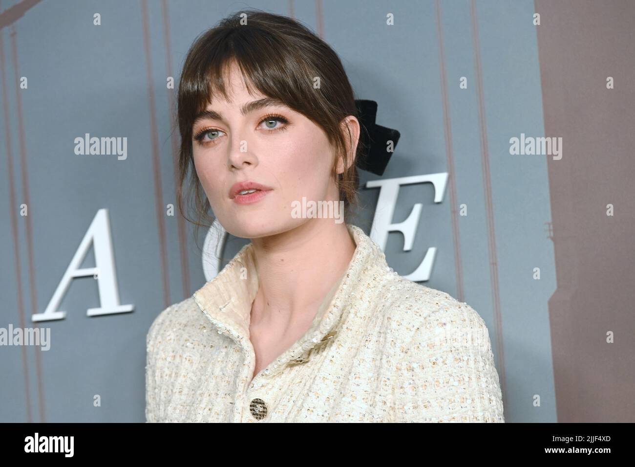 New York, NY, July 25, 2022. Actress Millie Brady attends the Apple TV+ ...