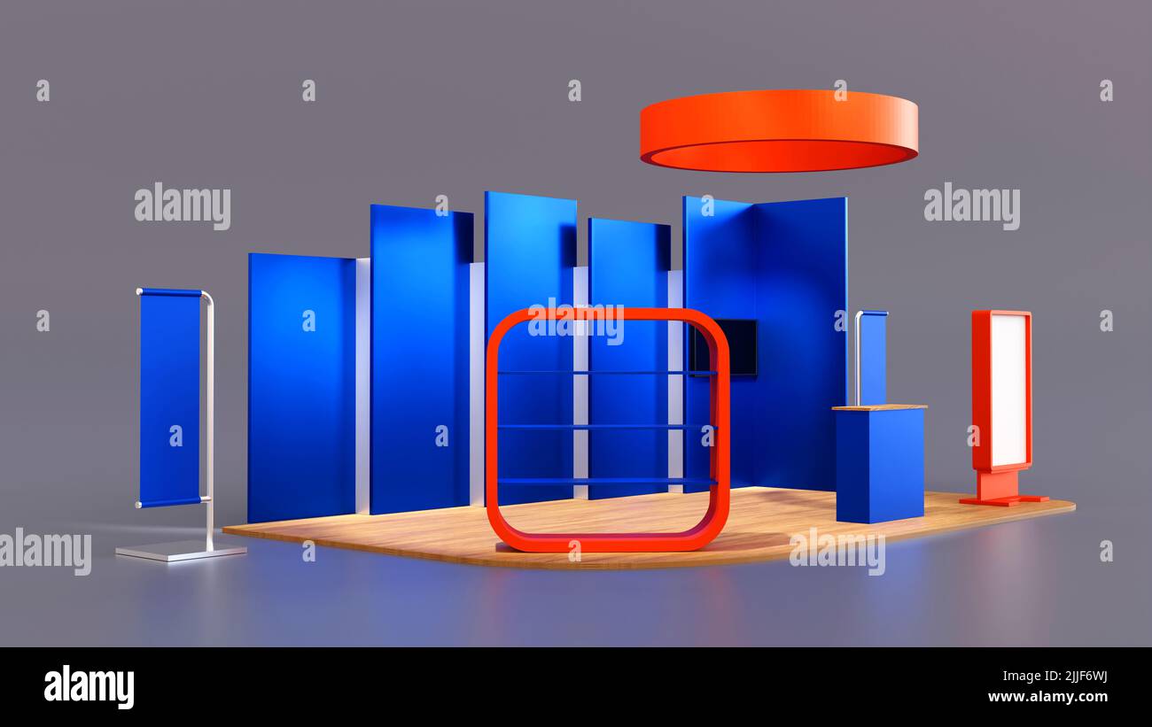 Fair trade exhibition booth display kiosk design for show product ...