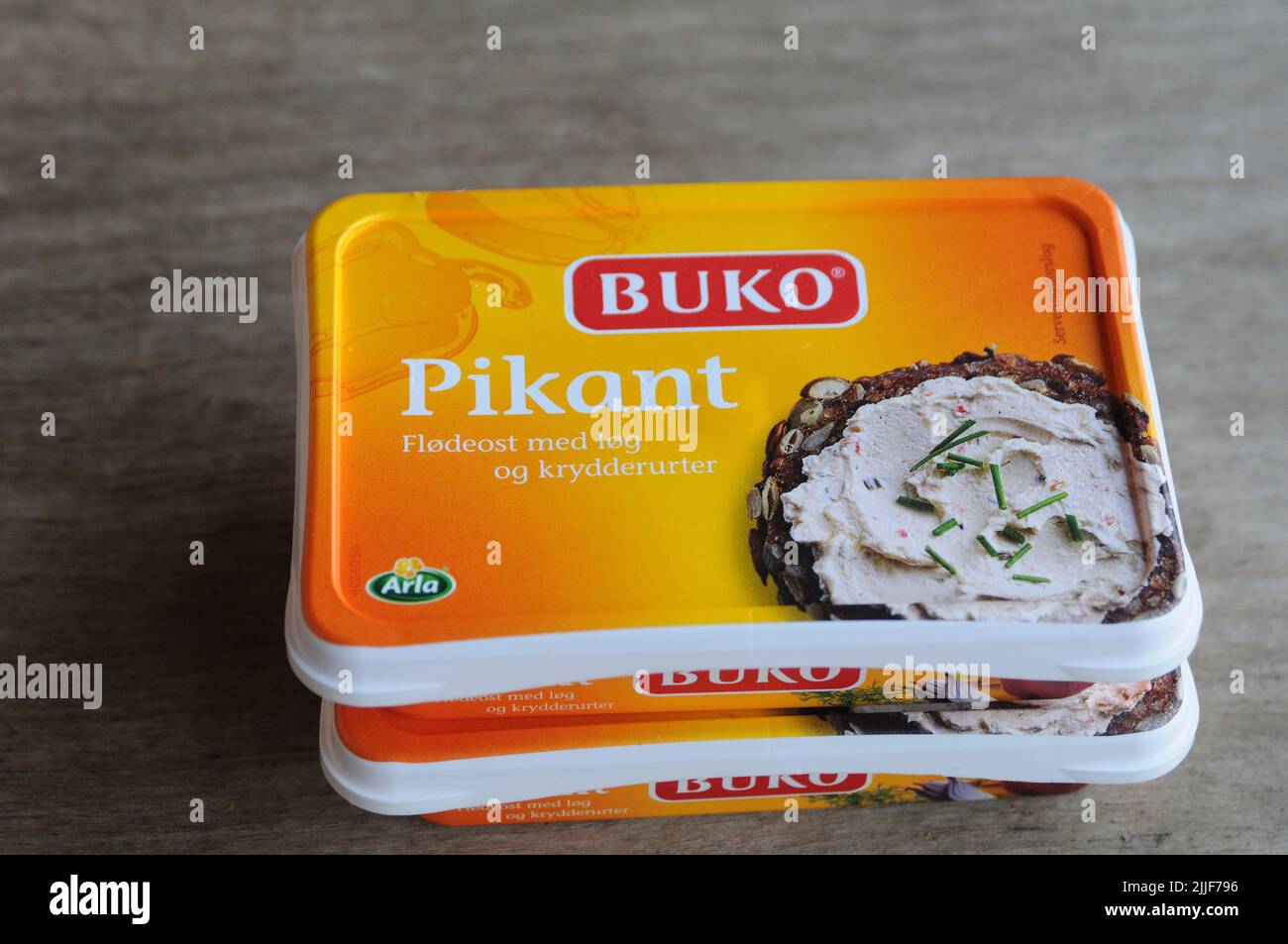 Kastrup/Copenahgen /Denmark/26 July 2022/ Buko pikant cheese with ...