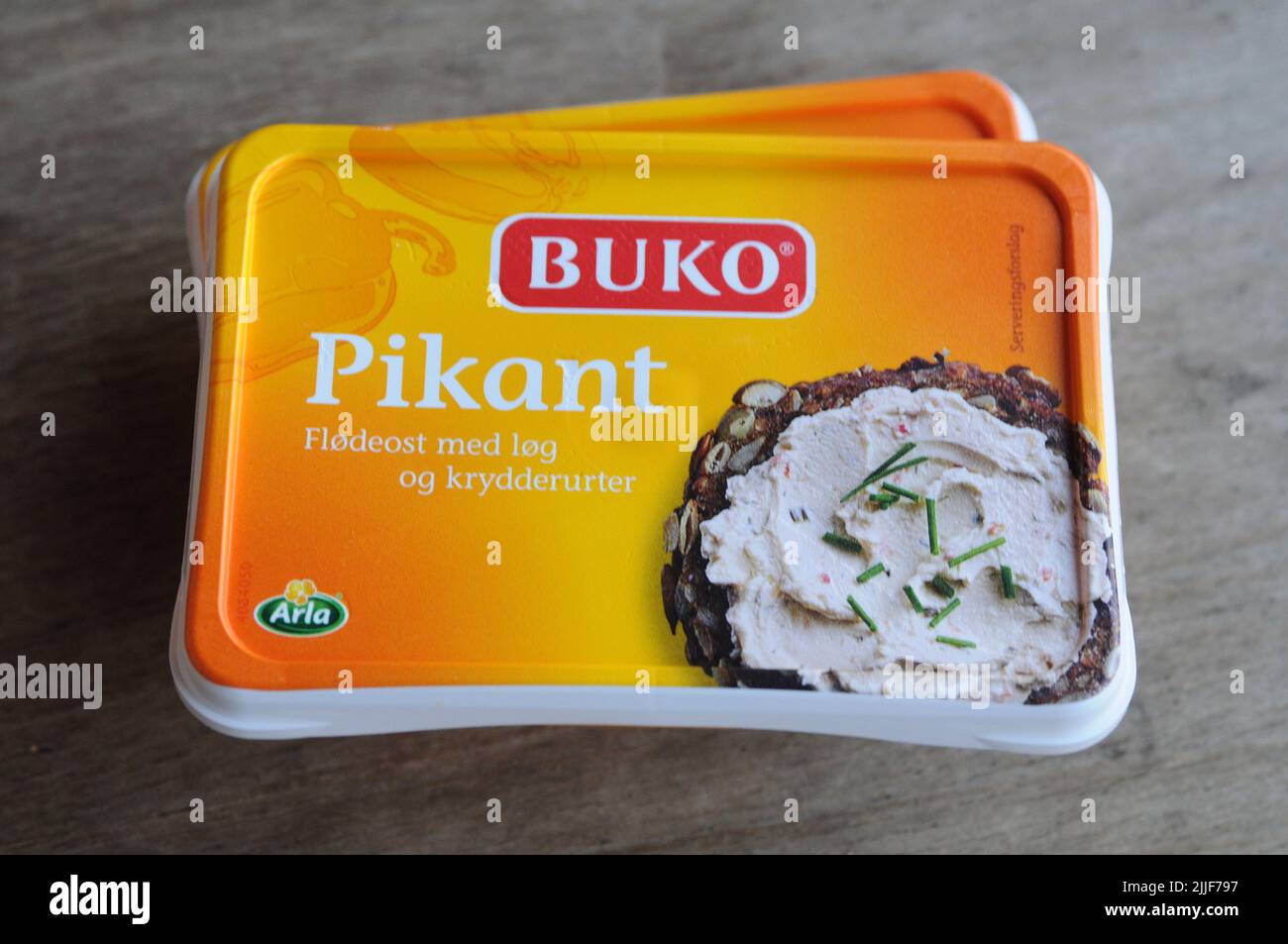 Kastrup/Copenahgen /Denmark/26 July 2022/ Buko pikant cheese with ...