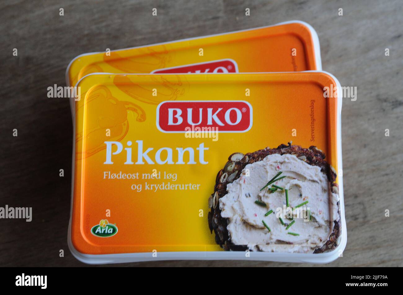 Kastrup/Copenahgen /Denmark/26 July 2022/ Buko pikant cheese with ...