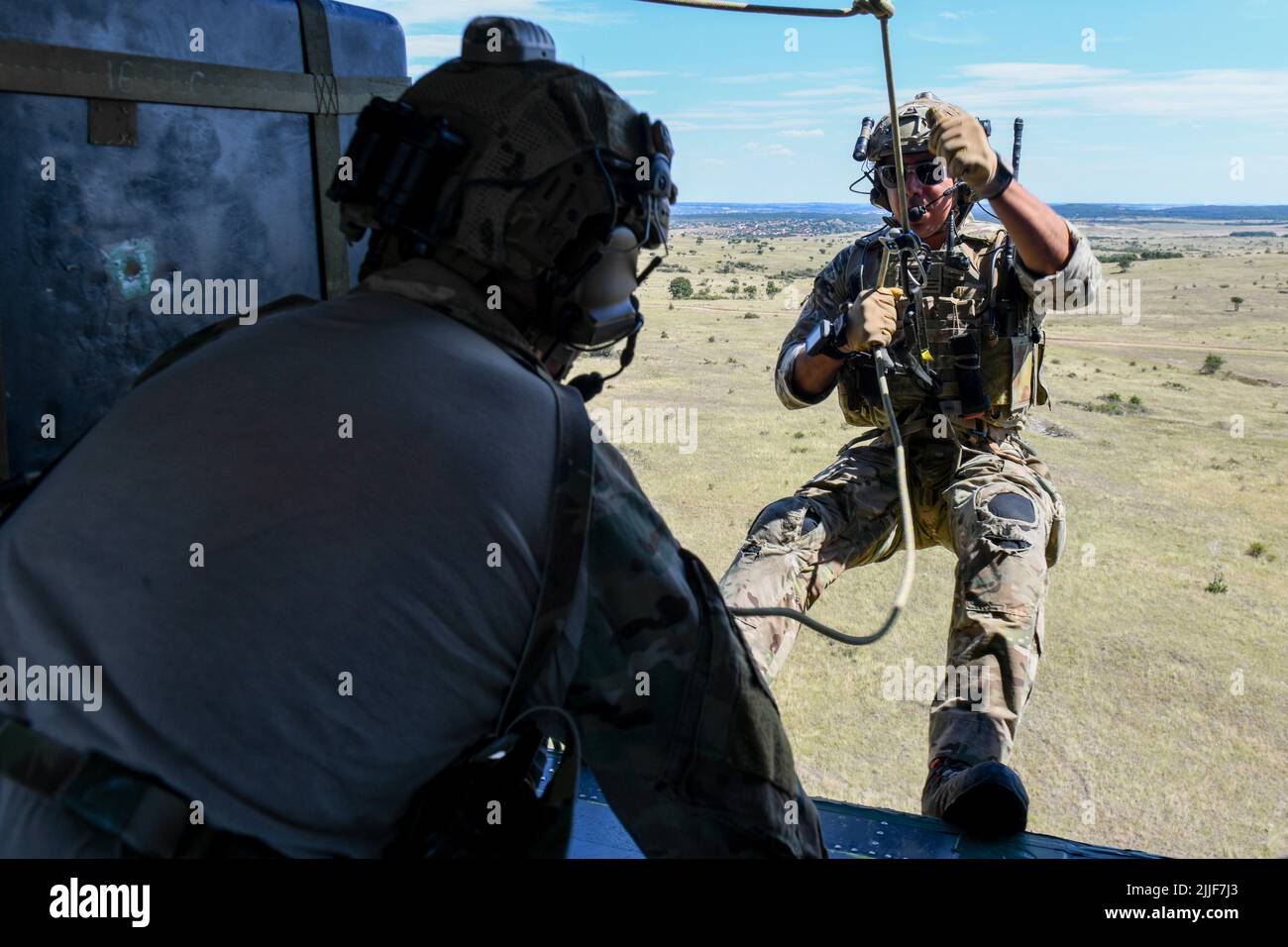 U.S. Air Force pararescuemen assigned to the 57th Rescue Squadron ...