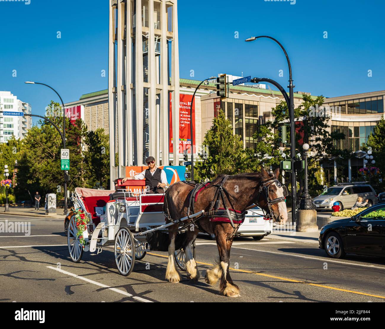 Carriage Ride In Victoria BC Canada. A horse drawn carriage with ...