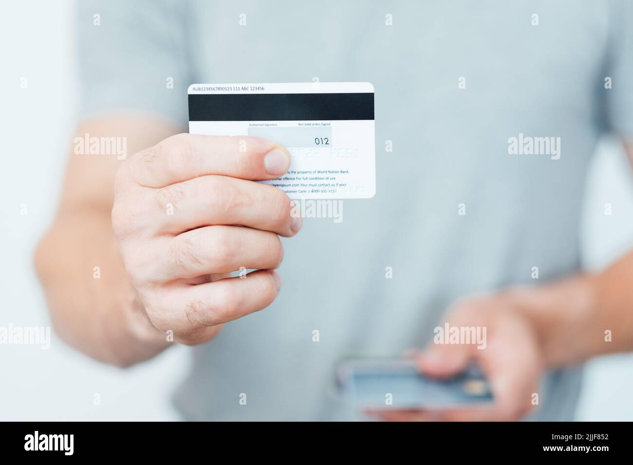 credit card CVC2 code online banking safety Stock Photo - Alamy