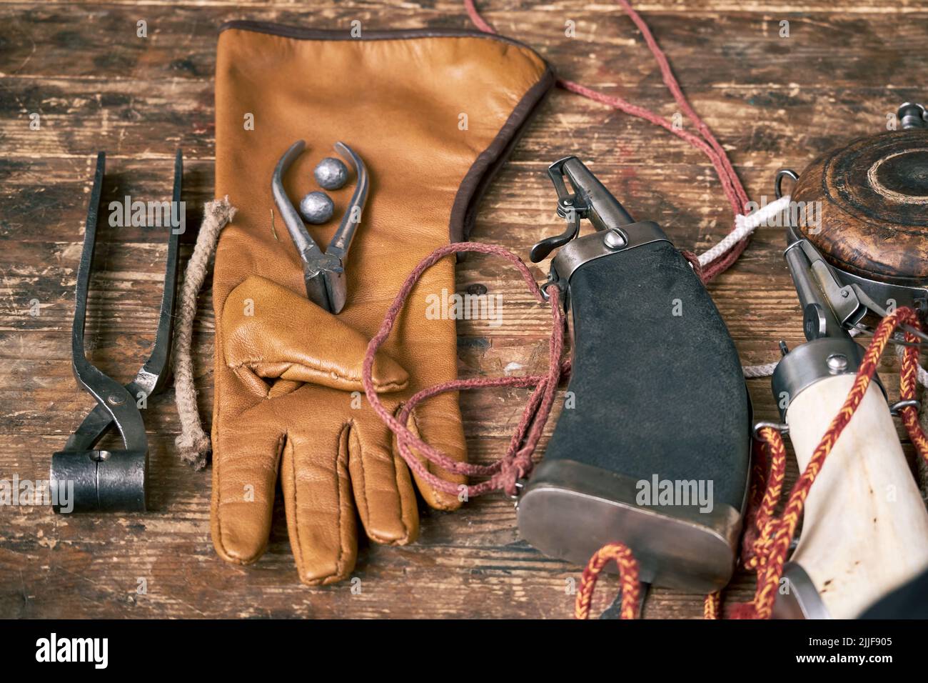 Military items for vintage guns and retro muskets - old bullets and ...