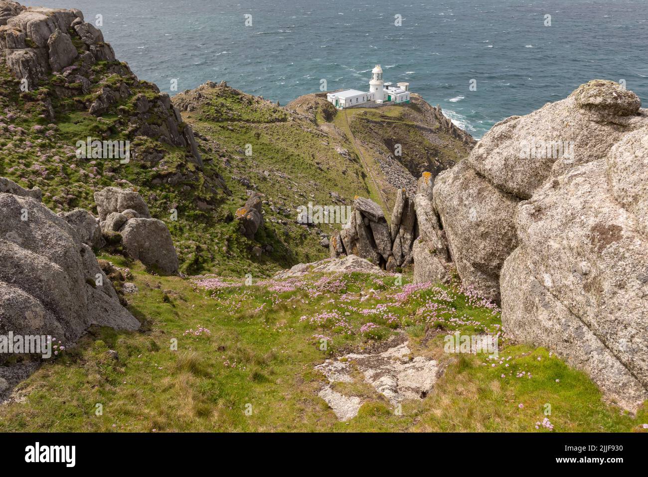 North lighthouse on Lundy island, Devon, UK Stock Photo - Alamy