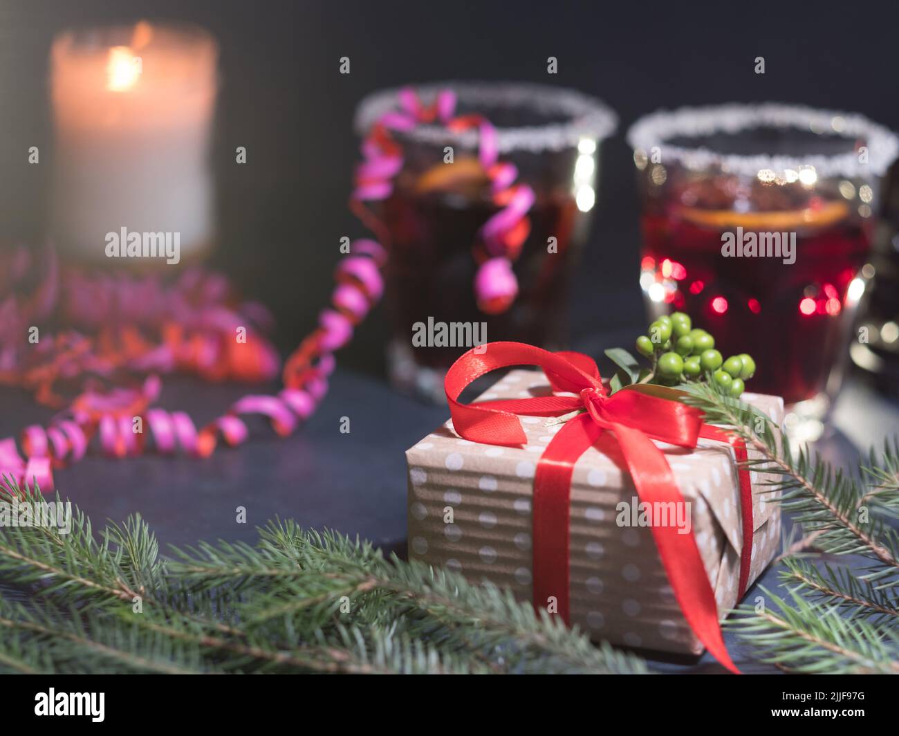 cozy holiday decor christmas spirit present decor Stock Photo - Alamy