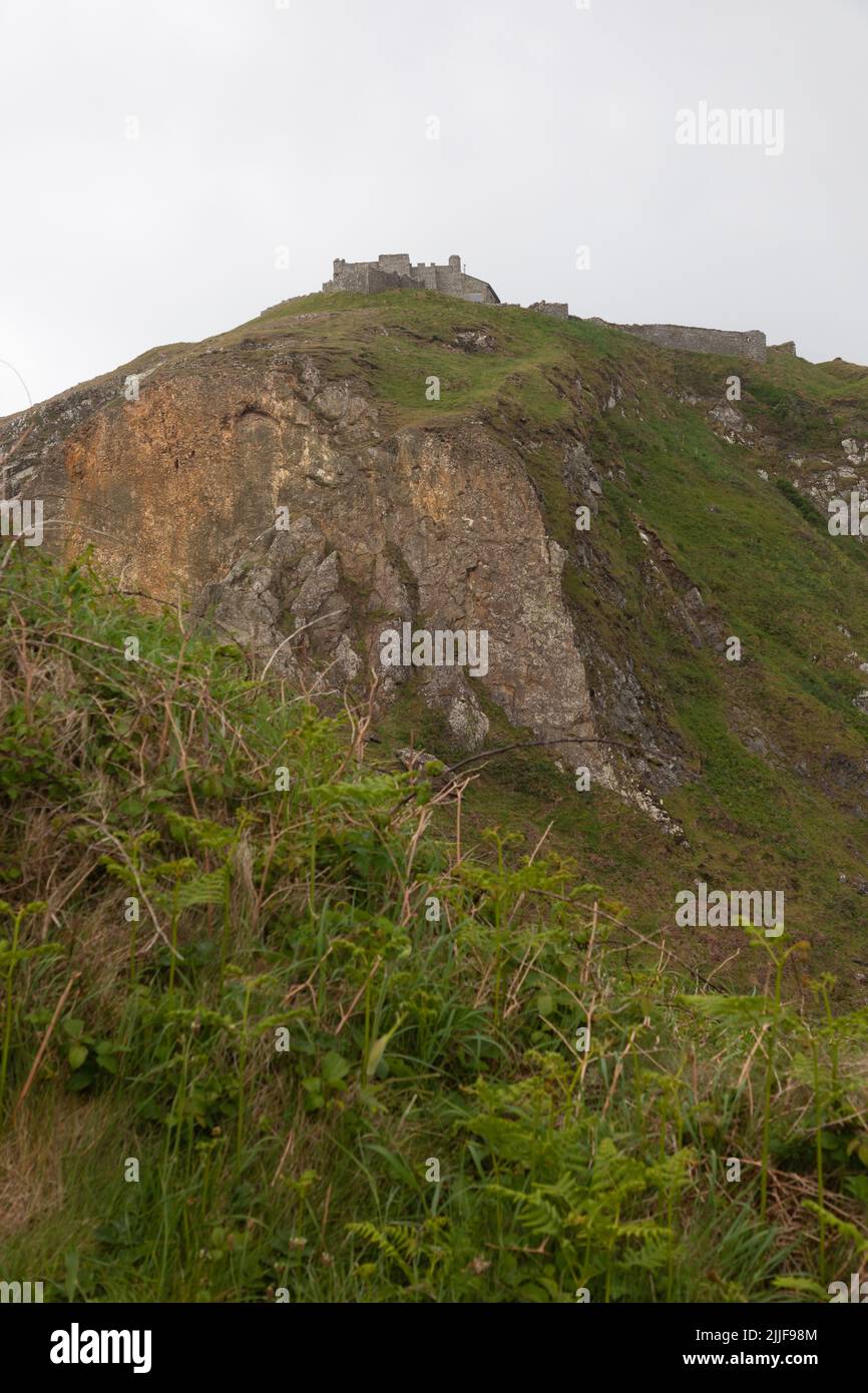 Marisco Castle on the island of Lundy, Devon, Great Britain Stock Photo ...