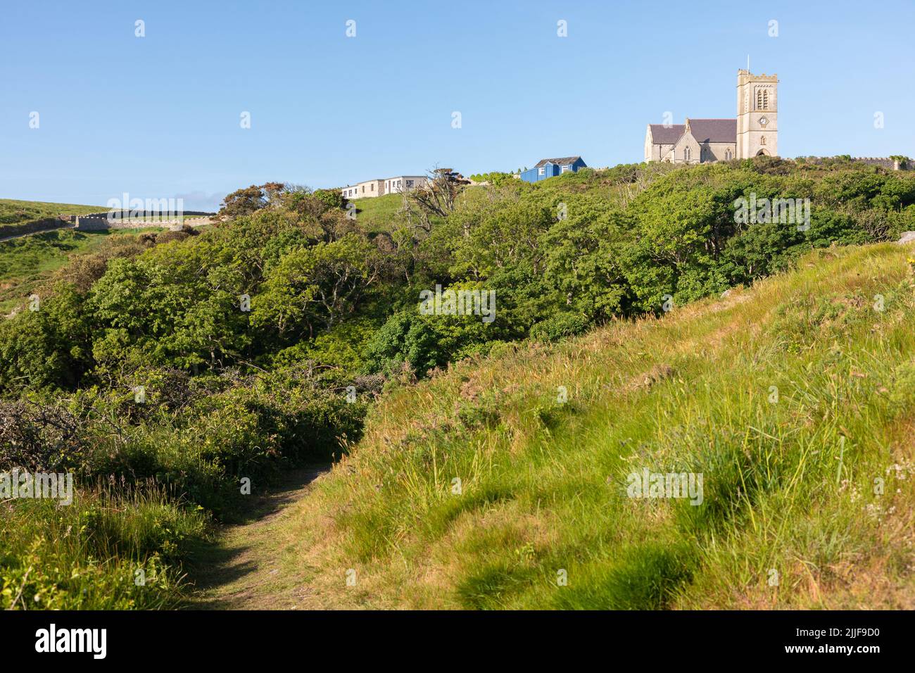 Lundy village, Devon, UK Stock Photo - Alamy