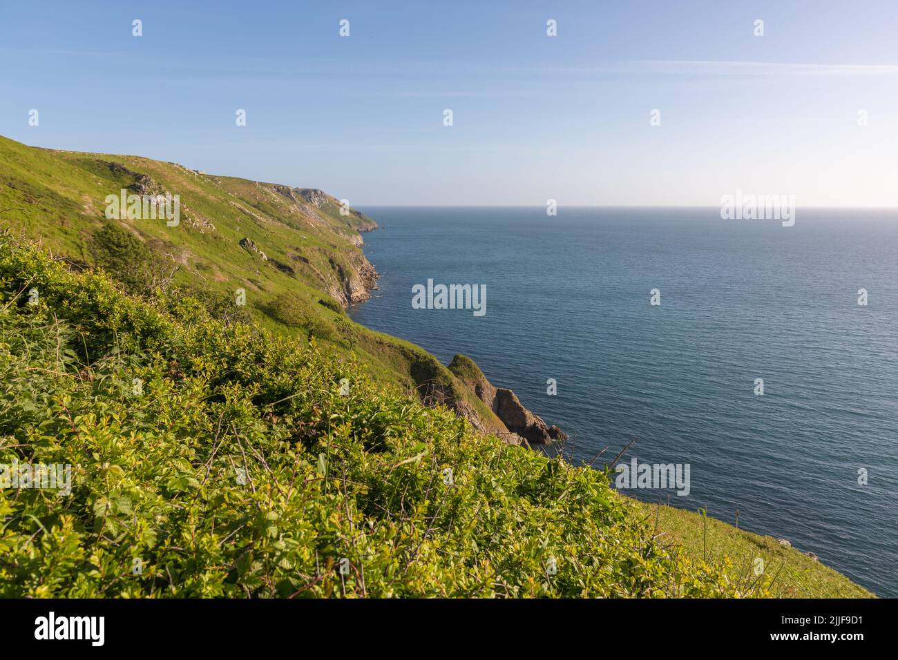 Landscape of Lundy's East coast, Devon, Great Britain Stock Photo - Alamy