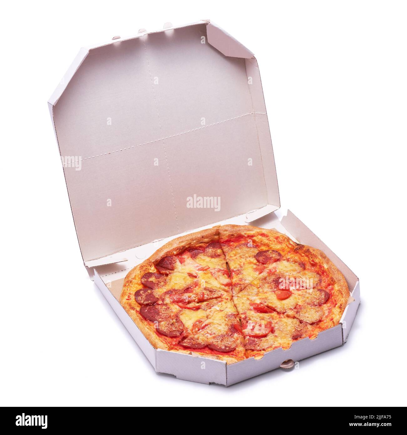 Cardboard packaging delicious pizza Cut Out Stock Images & Pictures - Alamy