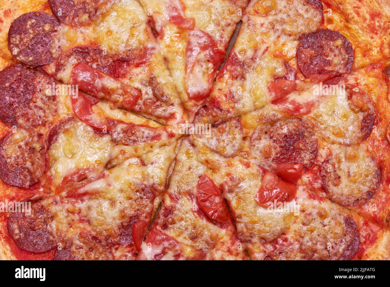 Pepperoni pizza top view hi-res stock photography and images - Alamy