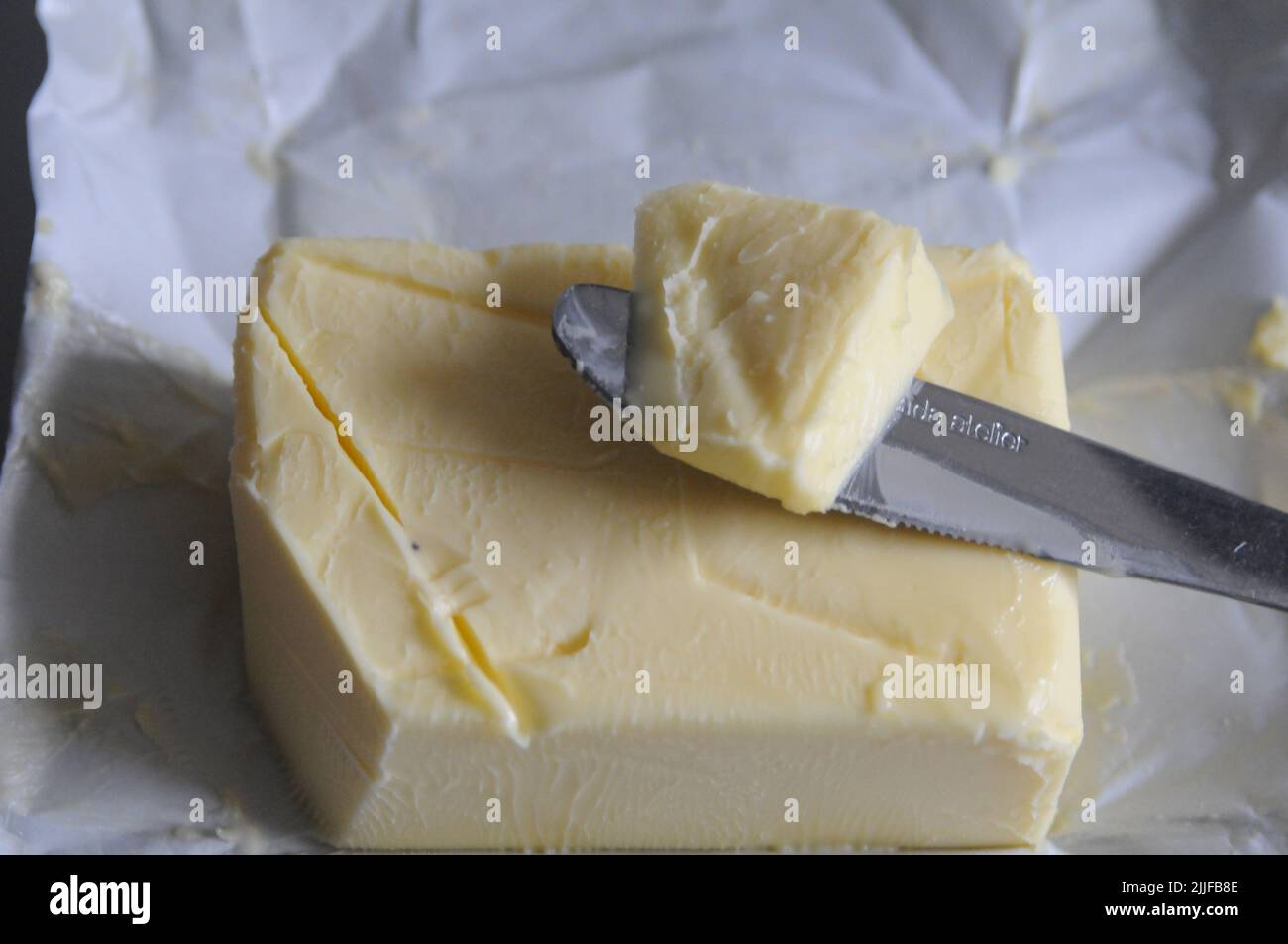 Copenhagen /Denmark/26 July 2022/Danish lurpak salted butter in danish ...