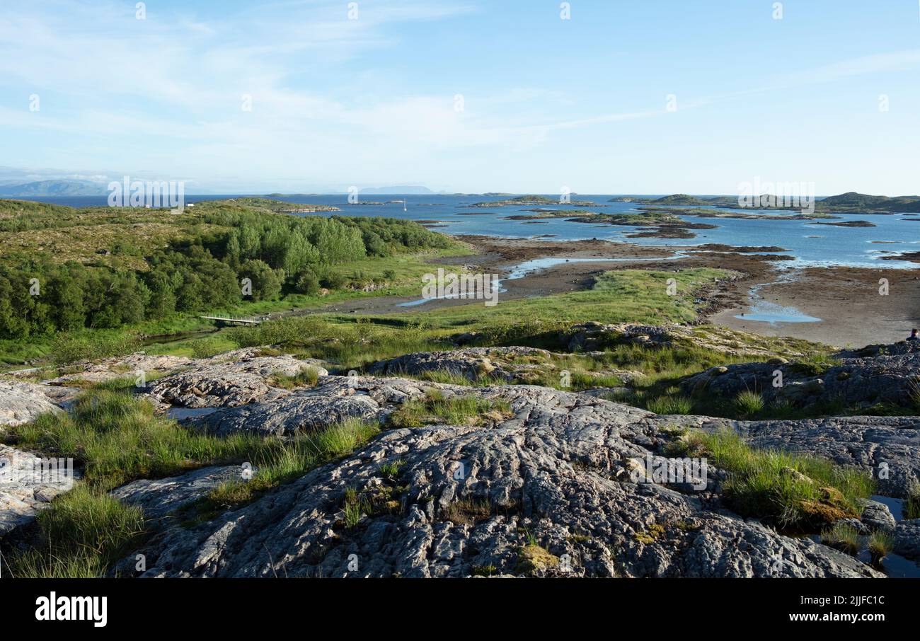 Rocks and cliffs by the Atlantic Ocean. Islands, and islets in the ...
