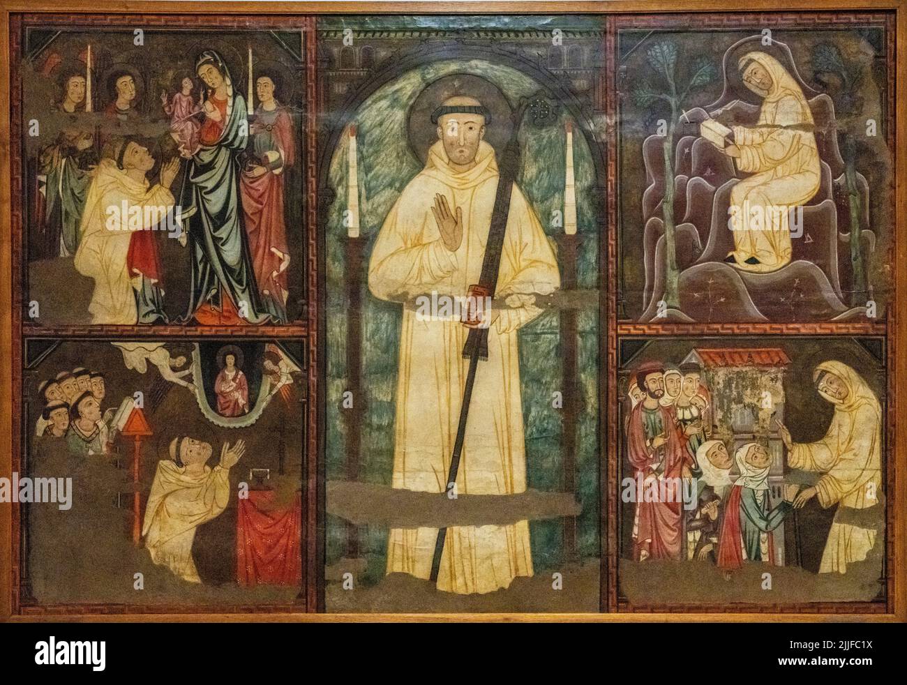 Altarpiece of Saint Bernard, Master of the Conquest, 1285-1290, tempera ...