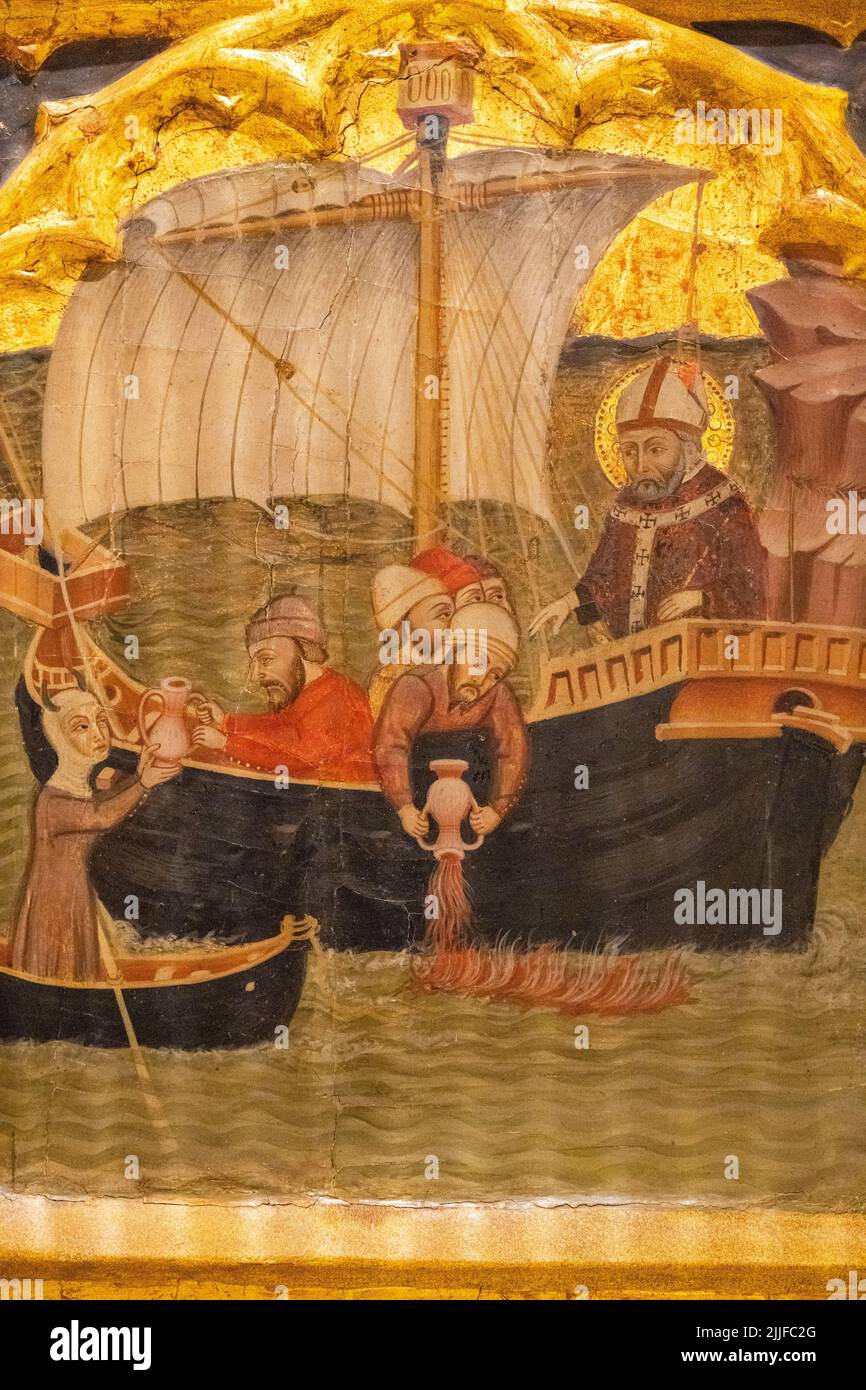 alcohol offer, Altarpiece of Saint Nicholas, Saint Anthony and Saint ...