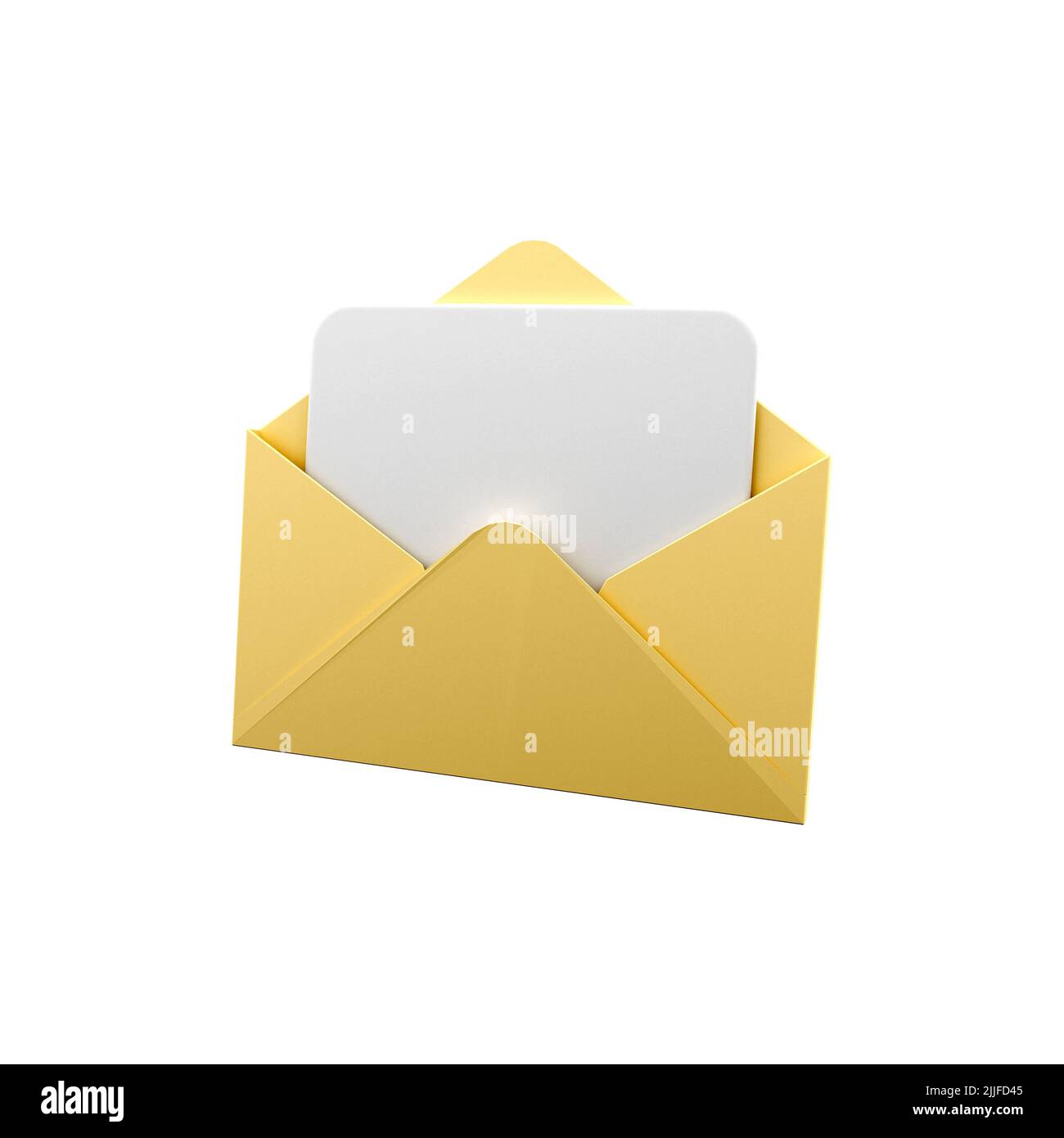 3d render letter. 3d rendering envelope. 3d render mail on white ...