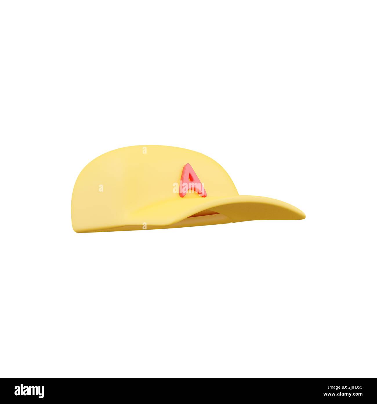 3d render cap. 3d rendering hat. 3d render baseball cap on white ...
