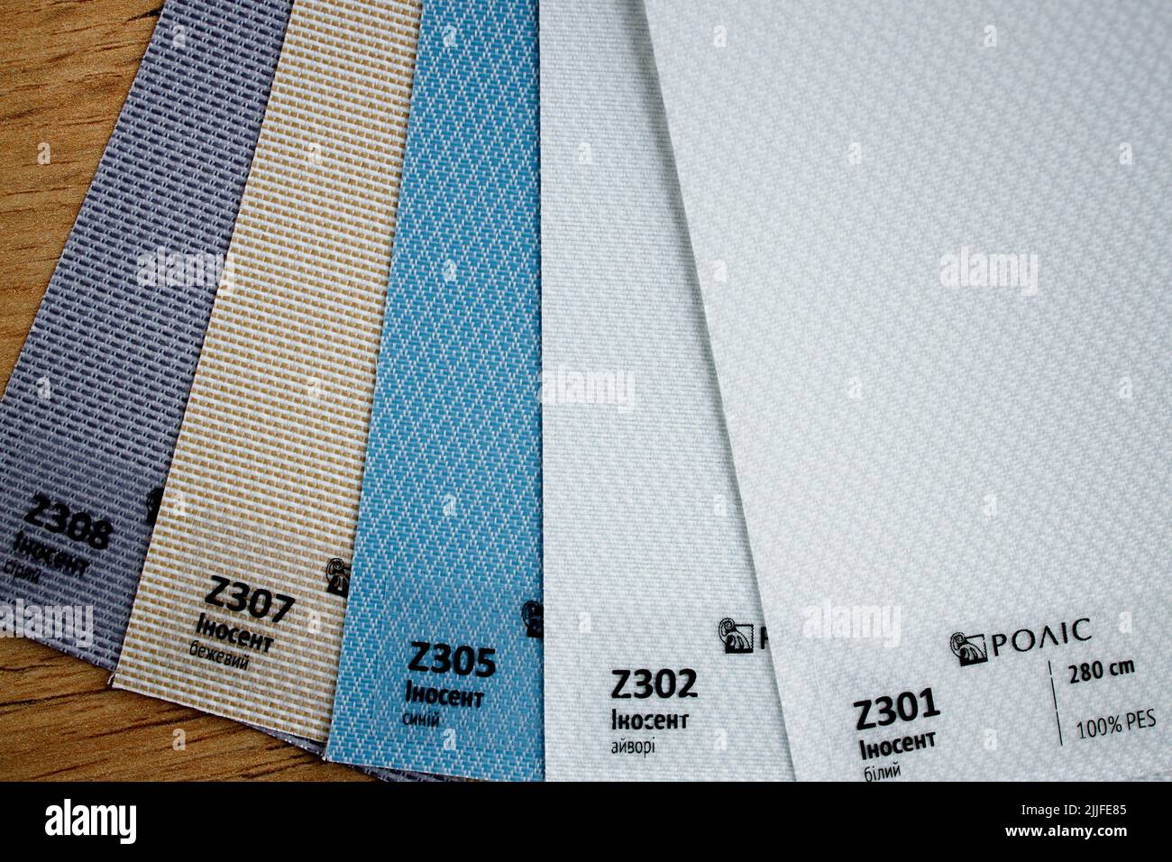 Catalog of different shades of fabric colors. Variety of color of dense ...