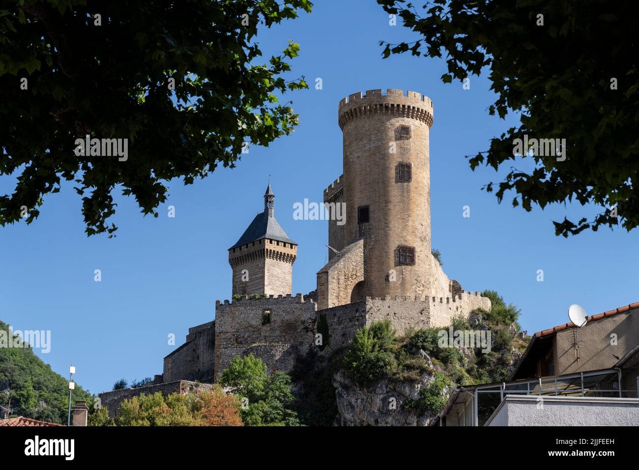 castle of Foix, 10th century, Foix, department of Ariège, Occitanie ...