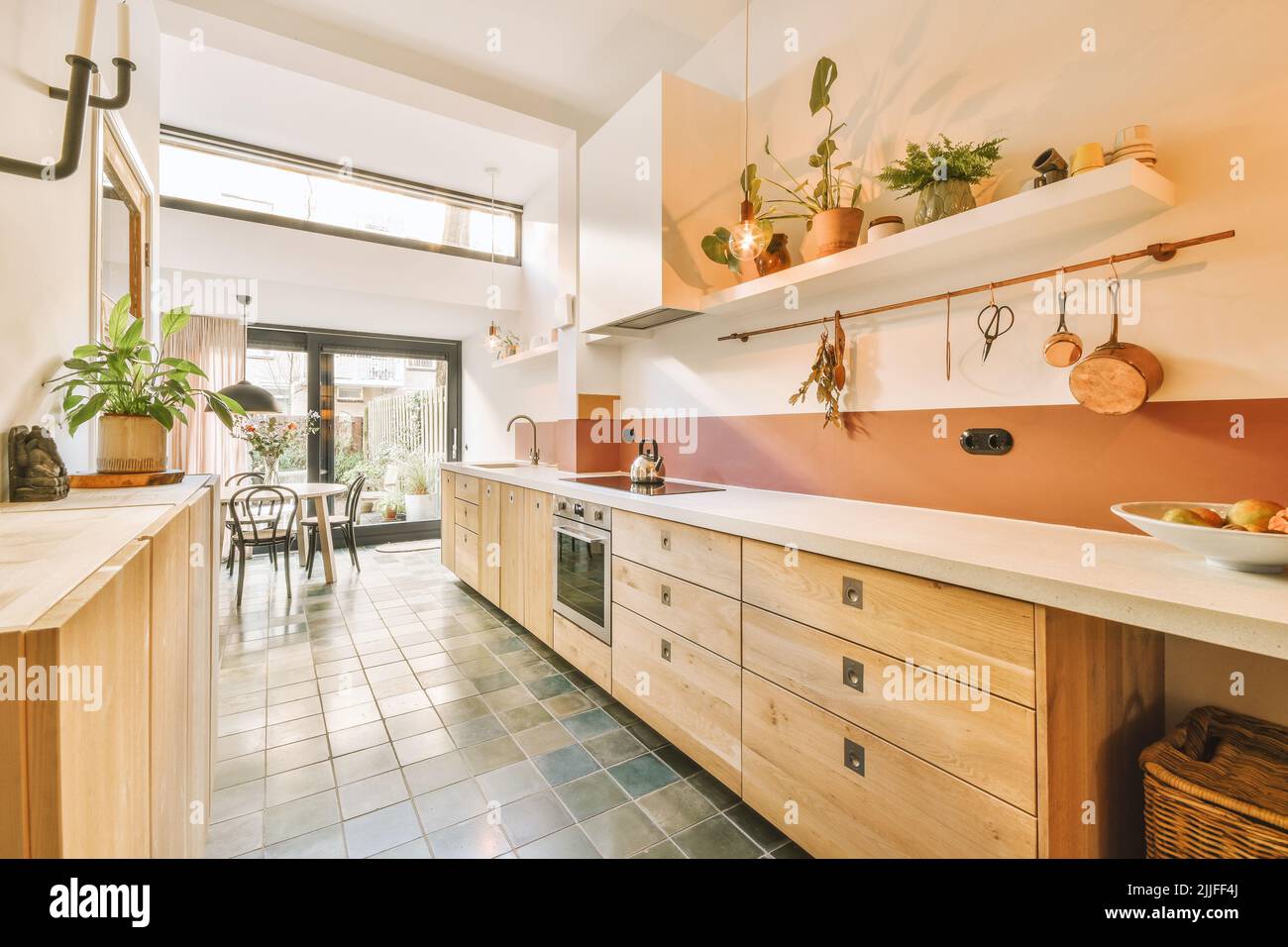 Interior of a beautiful kitchen of an elite house Stock Photo - Alamy