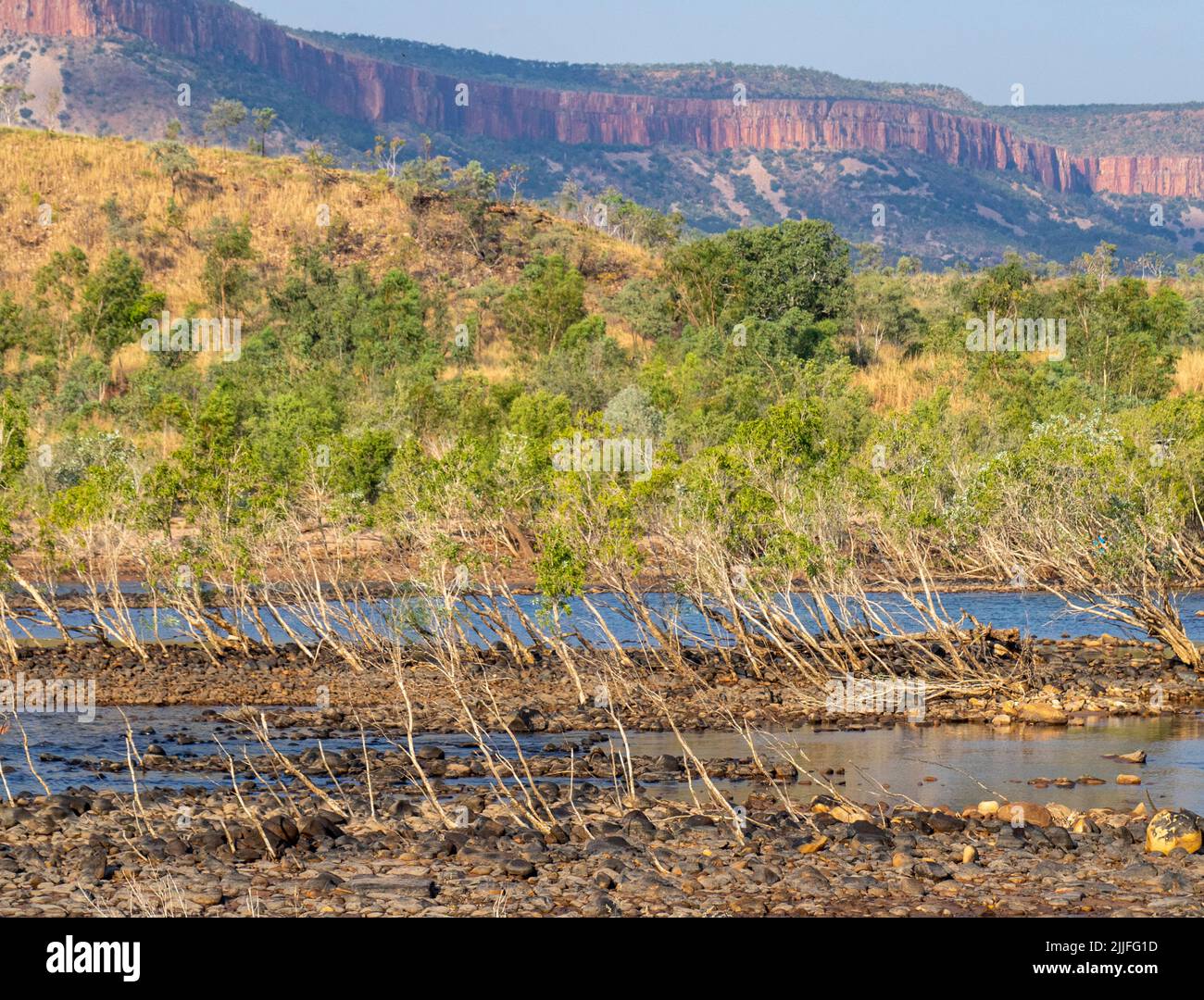 Pentecost River and Durack Mountain Range Kimberley Western Australia ...