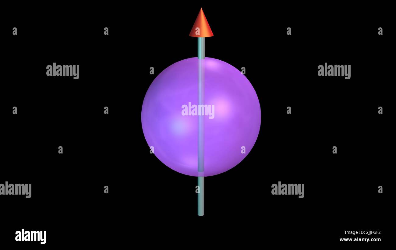 Transparent sphere with arrow inside . 3d render illustration ...