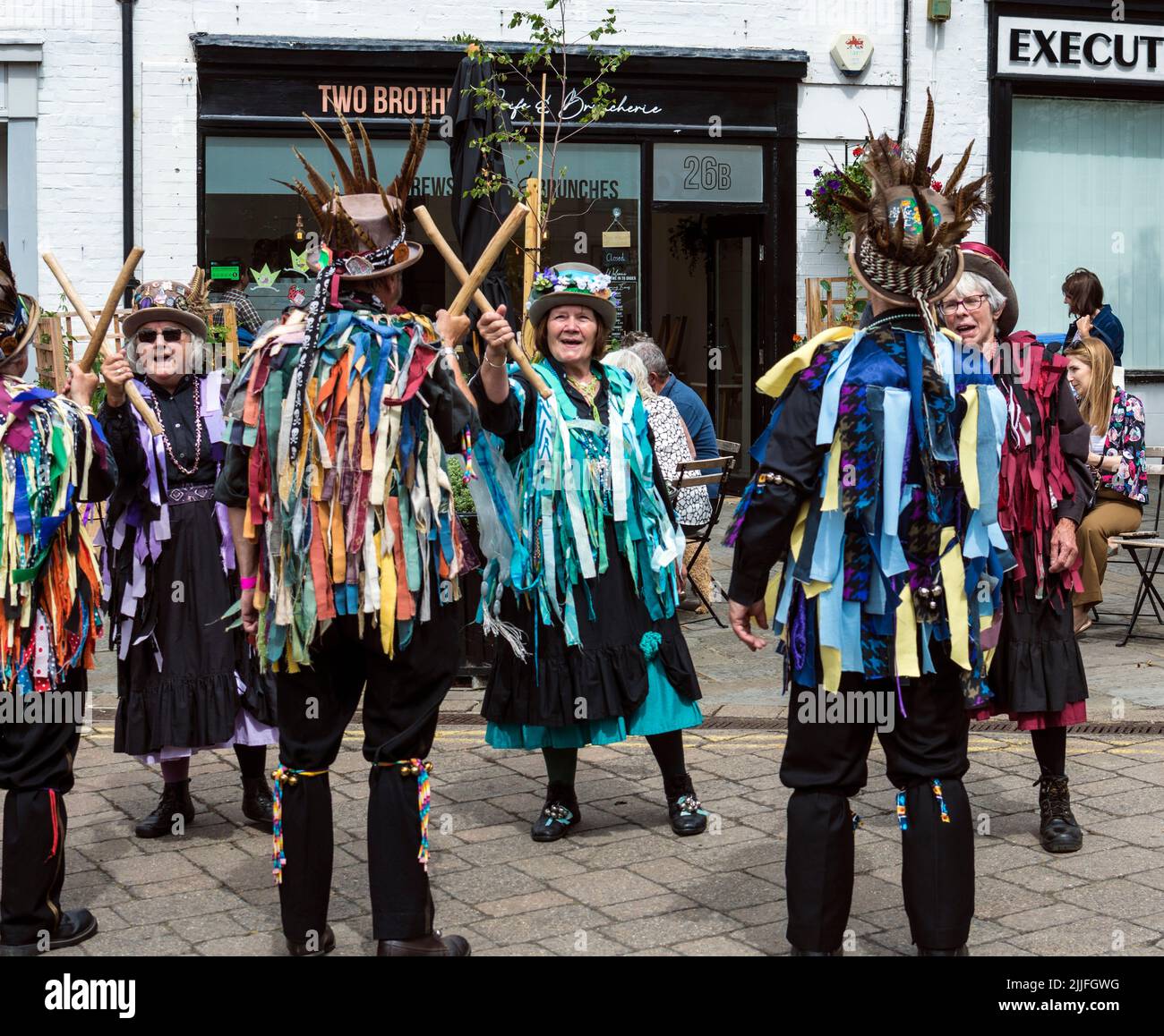 Morris dancers with sticks hi-res stock photography and images - Alamy