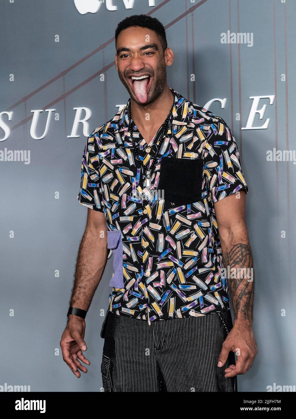 New York, NY - July 25, 2022: Zeke Thomas attends premiere of Apple TV+ ...
