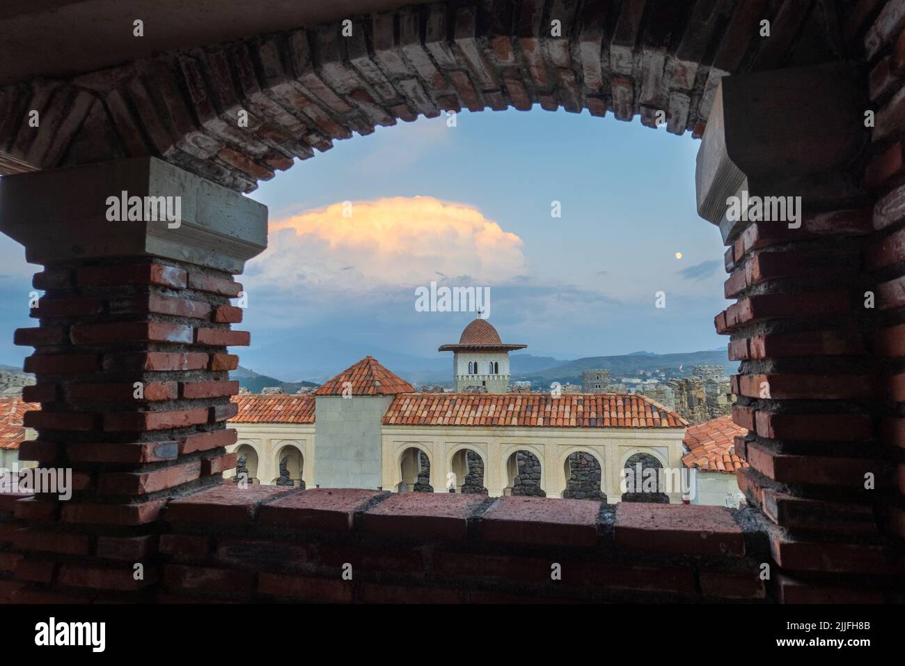 Exterior of medieval castle in autumn Stock Photo - Alamy